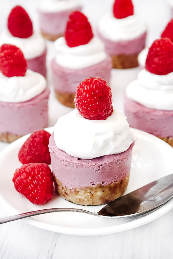 Raspberry Lemon Mini Cheesecakes