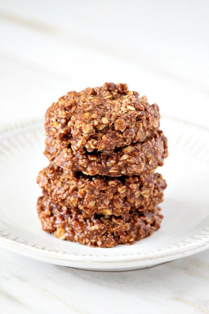 The ORIGINAL Healthy No-Bake Chocolate Peanut Butter Oat Cookies