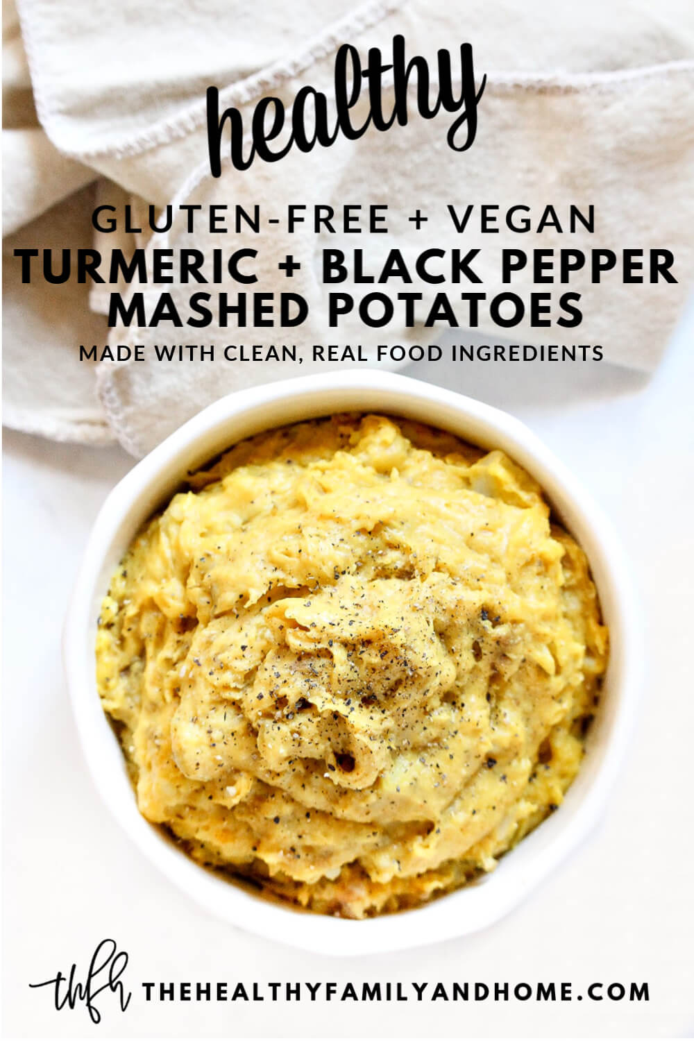 Gluten-Free Vegan Turmeric and Black Pepper Mashed Potatoes