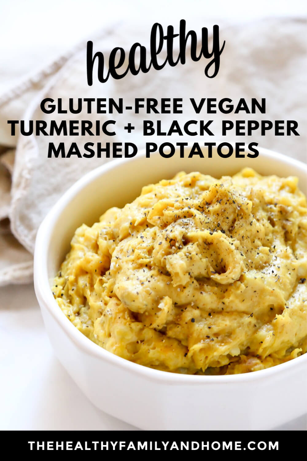 Gluten-Free Vegan Turmeric and Black Pepper Mashed Potatoes